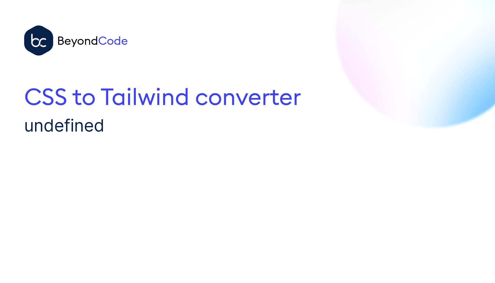 CSS to Tailwind converter – Windy - Beyond Code